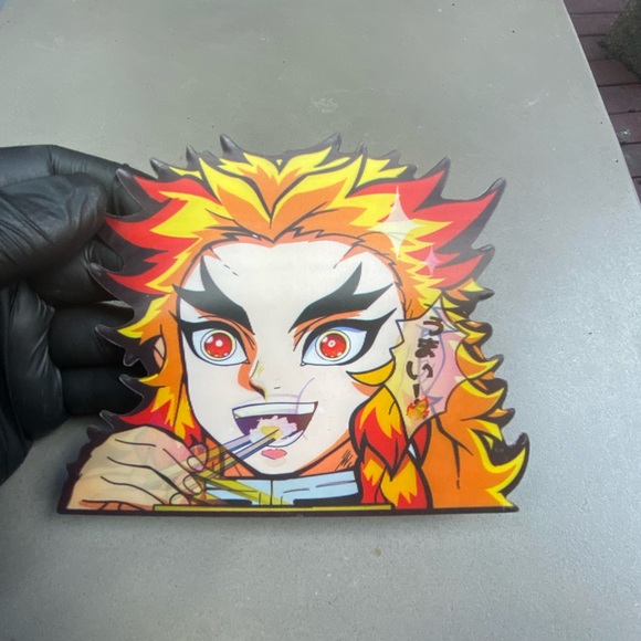 Other | Demon Slayer Rengoku Kyojuro 3d Lenticular Motion Car Sticker ...